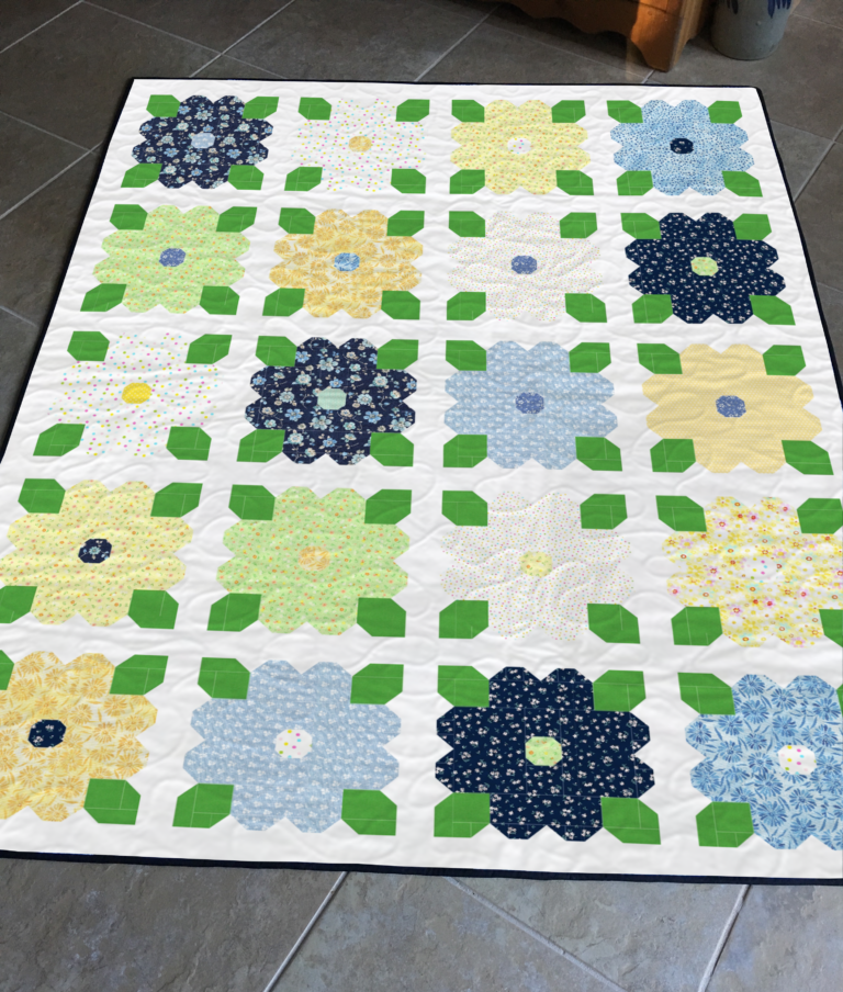 Evergreen Flowers Quilt Pattern - NaNa Quilt